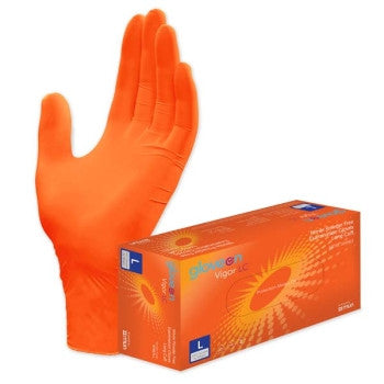 GloveOn Vigor Nitrile Exam Gloves Powder Free Long Cuff - Box of 100 ...
