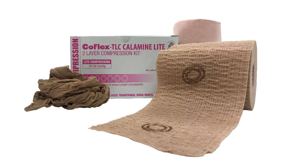 CoFlex TLC Calamine Two Layer Compression Kit, 10cm x 5.5m Boot Dressi ...