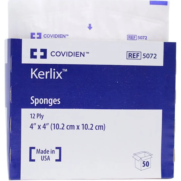 Covidien Kerlix 4 x 4 Inch Sponges 12 Ply Sterile, (5072) - 1200pcs/ P ...